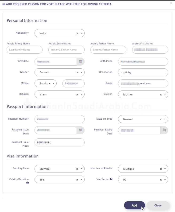 Apply for Saudi Family Visit Visa - MOFA — Indian in Saudi Arabia